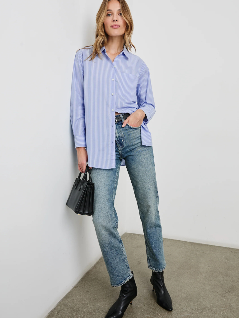 Rails Elsa Button Down in Oxford White Stripe – Strut Boutique